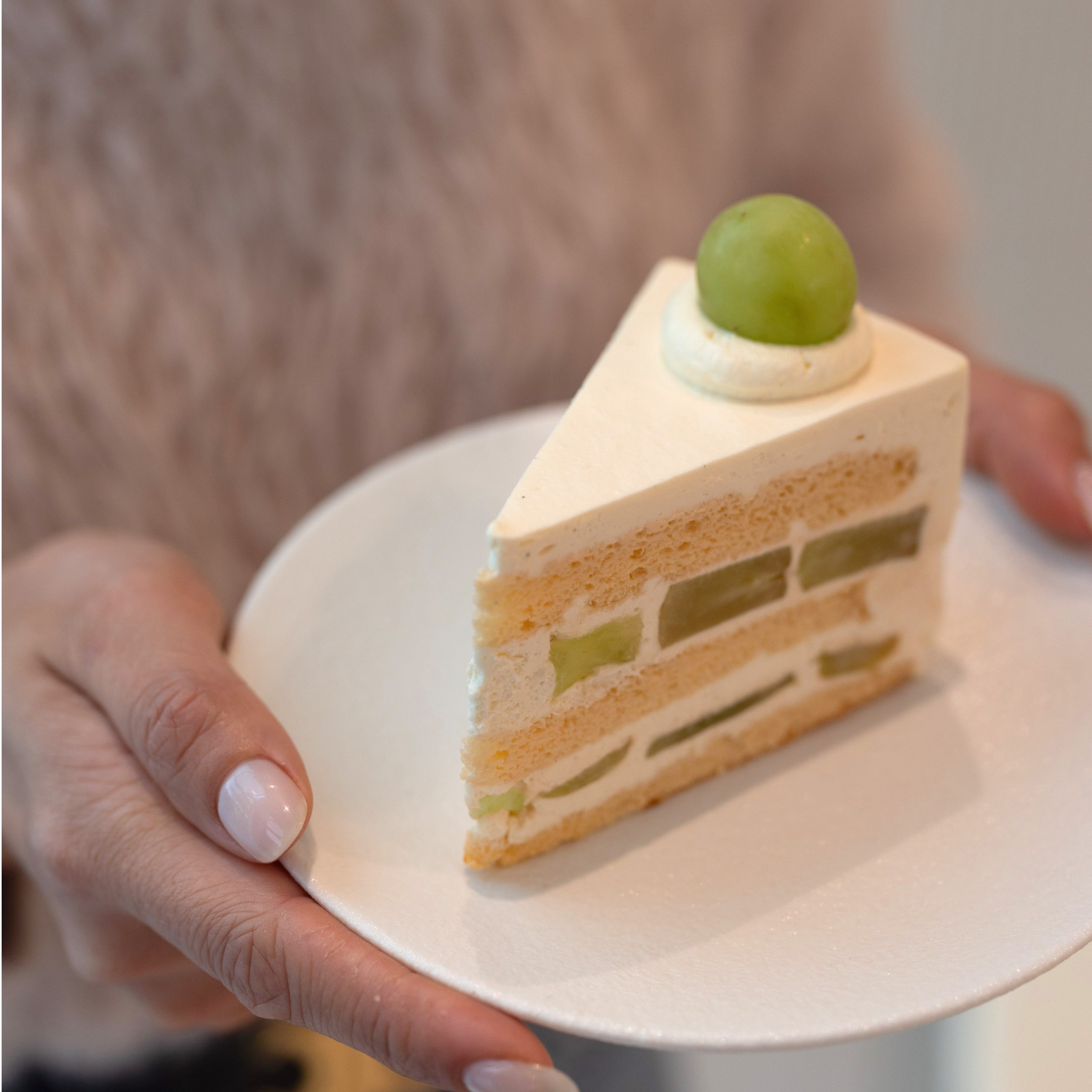Green Grape & Camellia Tea Shortcake - Patisserie Mille